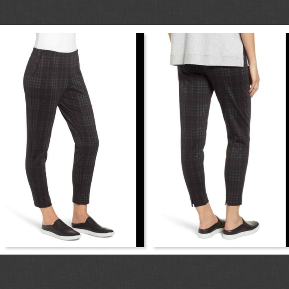 HUE | Pants & Jumpsuits | New Hue Plaid Seamed Ponte Cropped Skimmer ...